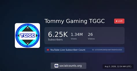 Tommy Gaming Tggc Youtube Live Subscriber Count