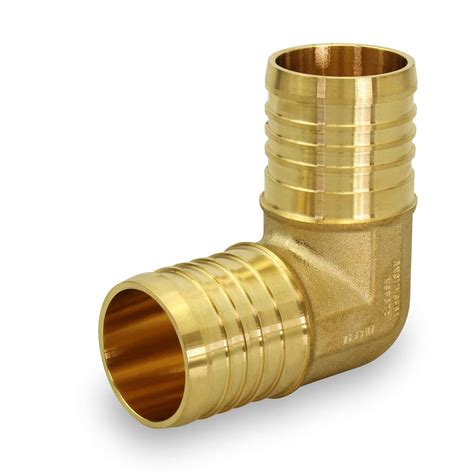 Pex X Pex 90 Degree Elbow Barb Pipe Fitting 58 Inch Brass Pack Of 10