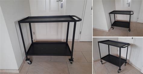 Zwarte Trolley Serveerwagen In Goede Nette Staat 89 X 45 X 82H