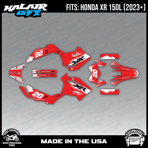 Graphics Decal Kit For Honda Xr150l Xr 125l 2023 Spear Series Red