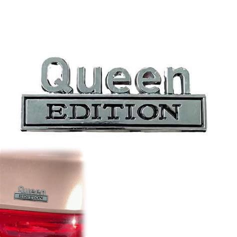 Queen Edition 3d Emblem Sticker Funny Queen Edition Decals Metal