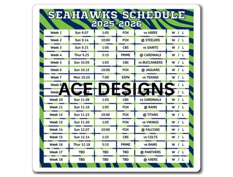 Printable Seahawks Schedule 2026 Printable Schedules And Calendars