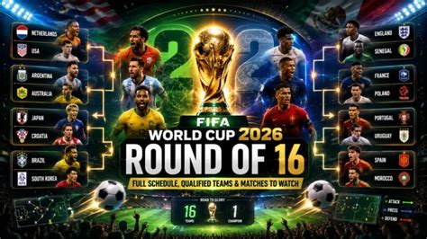 Fifa World Cup 2026 Round Of 16 Schedule Of Qualified Teams