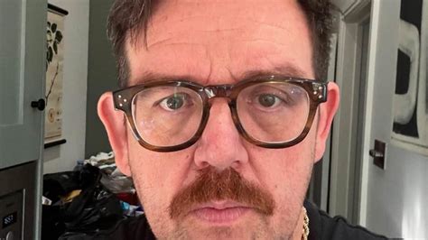 Nick Frost Shows Off His New Look With Glasses And Moustache As He
