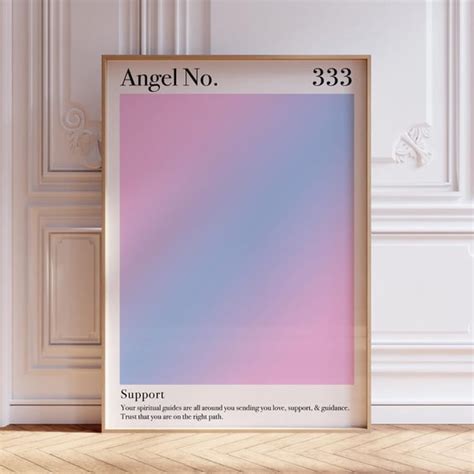 Blush And Blue 333 Angel Number Aura Bedroom Living Room Serene Decor