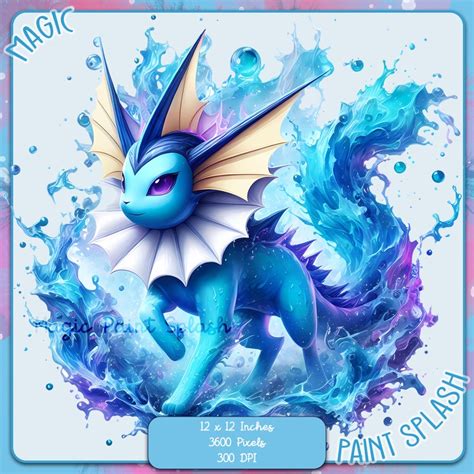 Vaporeon Png Etsy