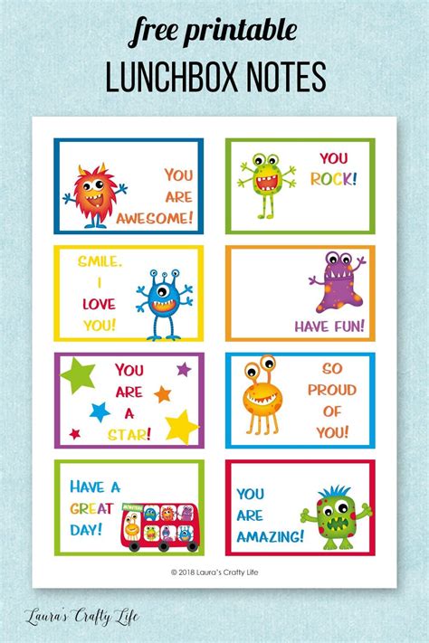 Lunch Box Notes Printable Free All Free Printables
