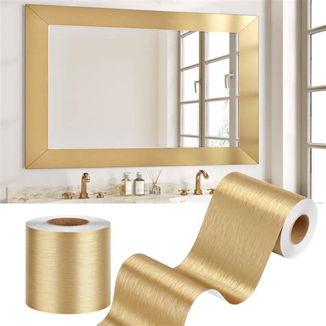Westick Metallic Gold Wallpaper Border Peel And Stick Mirror Border