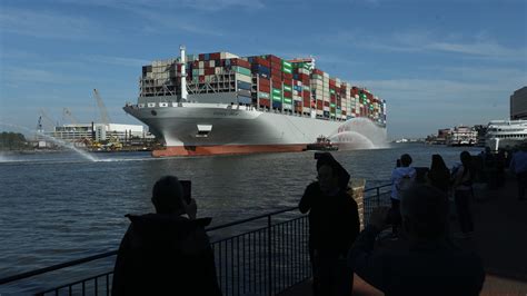 Massive Containership Visits Port Of Savannah