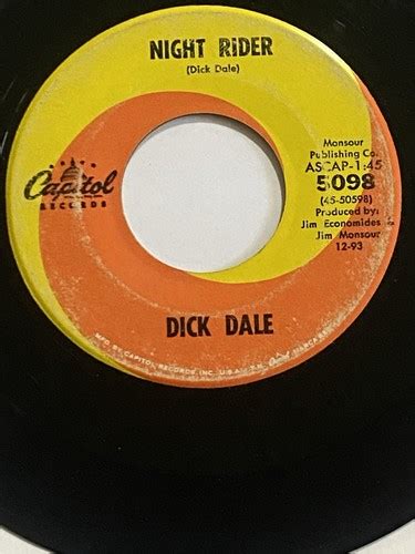 Dick Dale The Wedge Night Rider 7 Vinyl Capitol Records 5098 Ebay