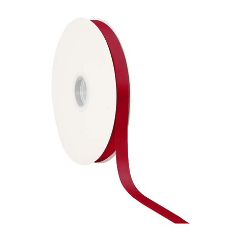 Laribbons Single Face Satin Ribbon Scarlet Yard Roll