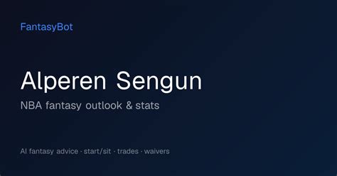 Alperen Şengün Fantasy 2026 Stats And Nba Rankings