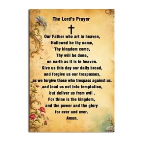 Our Father Prayer Wall Decor Christian Ts The Lords Prayer Wall