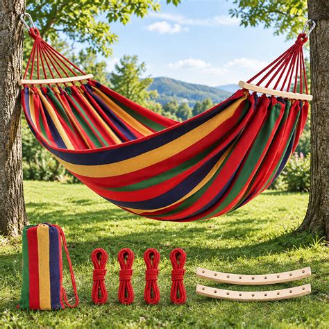 Hammock Cotton Canvas Hammock Portable Camping Hammock With Carrying
