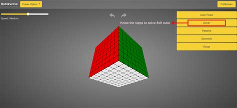 Online 8×8 Cube Solver Rubikverse