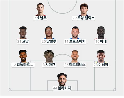 호날두 있는 알나스르 오늘 라인업 숲soop 에펨코리아