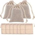 Ccocc 2026 New 10pcs Linen Drawstring Organizer Cotton Bag With Rope