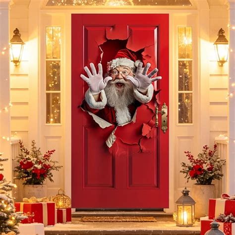 Wwc Christmas Door Cover 71 X 35 Festive Wall Backdrop Indoor