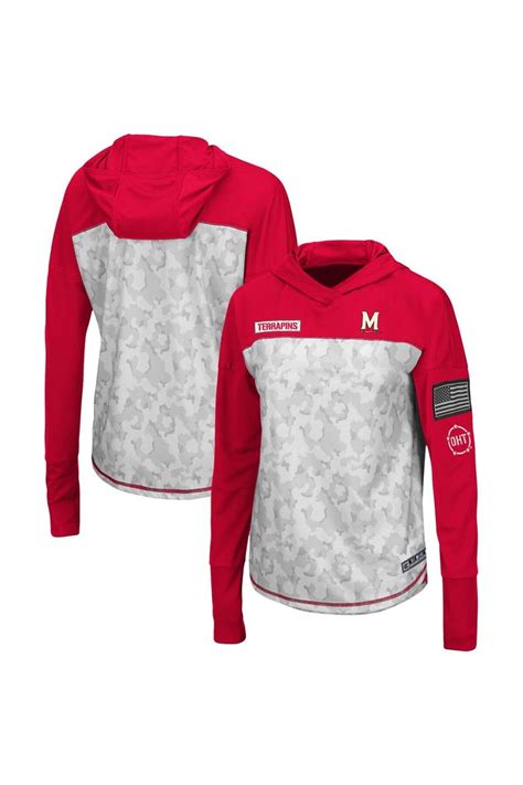 Colosseum Womens Colosseum Grayred Maryland Terrapins Oht Military