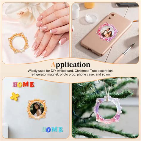 Unique Bargains 10pcs Mini Vintage Picture Frames 2in Resin Glow In