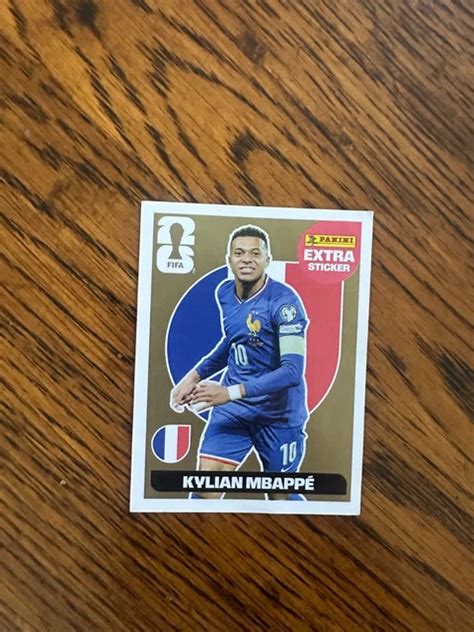 Panini Fifa World Cup 2026 Kylian Mbappe France Gold Extra Sticker