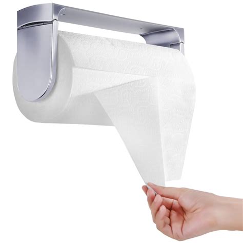 Afoxsos One Hand Tear Paper Towel Holder 1 Piece Under Cabinet Adhesive