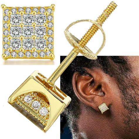 Legatum 10k Gold Diamond Unisex Earrings 049 Cts