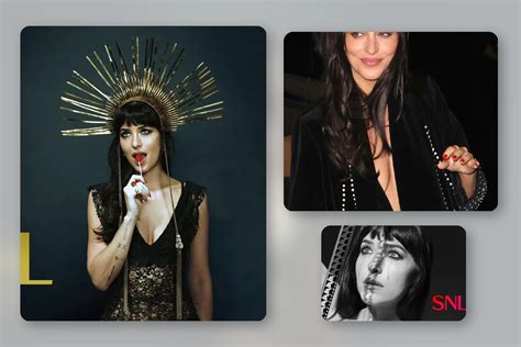 Dakota Johnsons Snl Black Wardrobe From Theatrical Portraits To