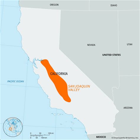 San Joaquin Valley California Map And Facts Britannica