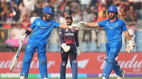 Mosca Brothers Justin Anthony Script History In Italy Vs Nepal Icc
