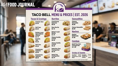 Taco Bell Menu Prices 2026 Cravings Box 599 And More