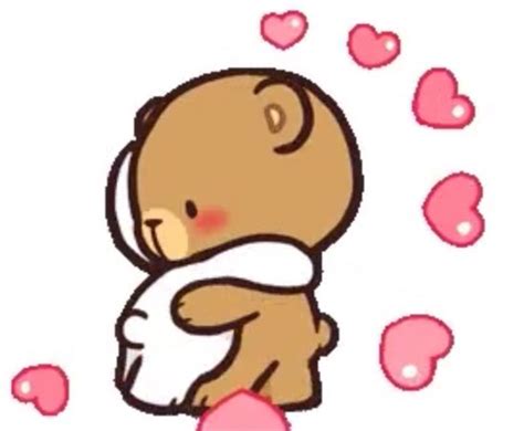 Mocha Bear Heart Valentines Bear Doodle Kawaii Bear With Heart Aww Cute