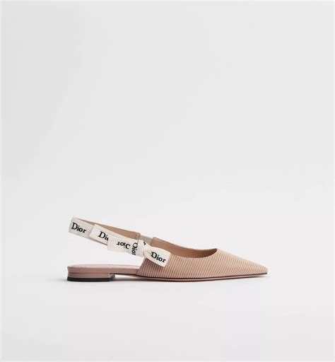 Jadior Slingback Flat Nude Technical Fabric Dior Id