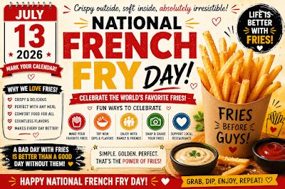 National French Fry Day 2026 Date History Significance Recipes Fun