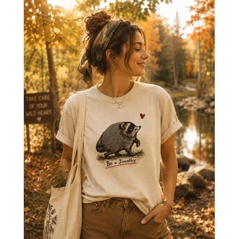 Be A Jimothy Raccoon Shirt Viral Seattle Raccoon Tee Whimsical