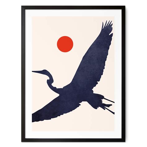 Poster Kubistika Gru Con Sole Rosso 24x30 Cm Wall Artit