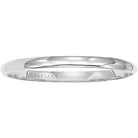 Keepsake 10k White Gold Wedding Band 2mm