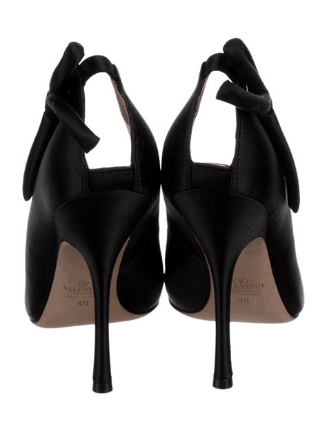 Valentino Satin Bow Accents Pumps W Tags Black Pumps Shoes