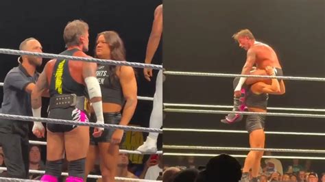 Myka Lockwood Powerbombs Cm Punk At Wwe Nxt Live Event