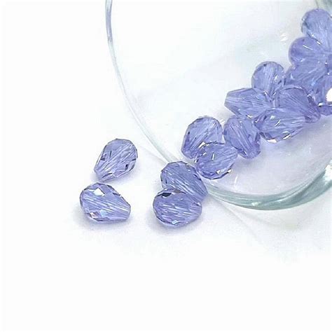 50 Pcs 6x8mm Purple Teardrop Beads Oriental Trading