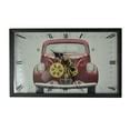 22 Moving Gear Wall Clock Red Hotrod