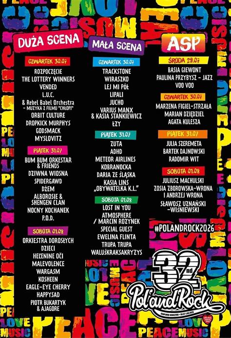 Polandrock Festival 2026 Pełny Program Kto Zagra Gdzie I O Której