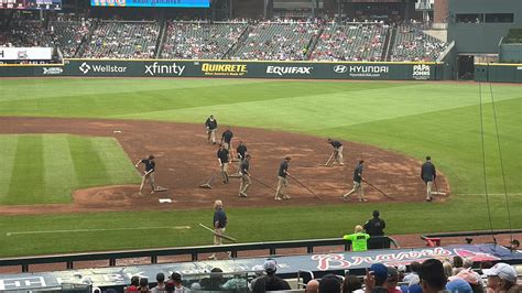 Major Major Props To The Atlanta Braves Grounds Crew To Get This Field Back Into Some Sort Of