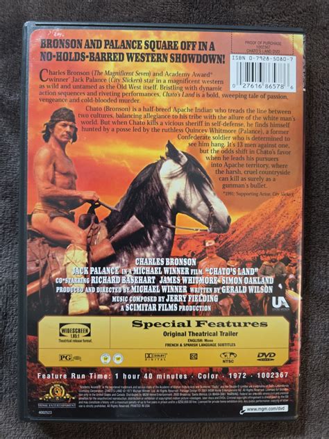 Chatos Land Mgm Western Legends Dvd 1972 Ws Charles Bronson Jack