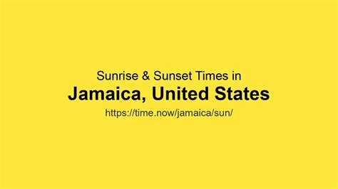 Sunrise And Sunset Today In Jamaica 0620 And 1930 Timenow