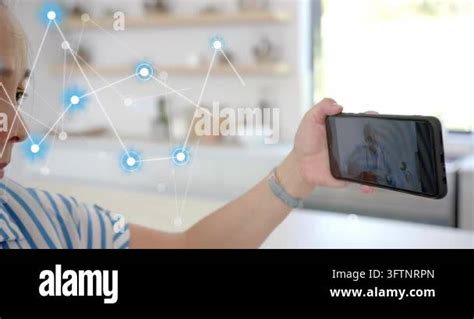 Mom Holding Phone Teen Leaning In Phone Initiating Glowing Node Overlay