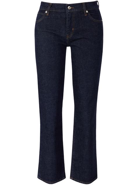Frame The Cigarette Skinny Fit Jeans Dark Blue On Ungerde