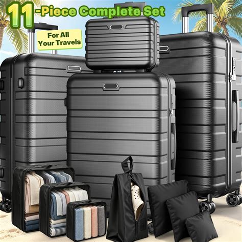 Newest Extended Storage 11 Piece Luggage Set 28 And 24 Spinner