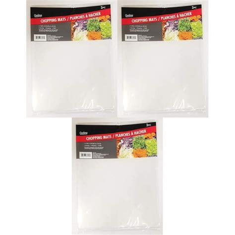Cooking Concepts Chopping Mats 6 Pcs 3 Pk Color Coded Food Safe
