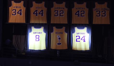 Lakers Retire Kobe Bryants Jersey Numbers Los Angeles Lakers
